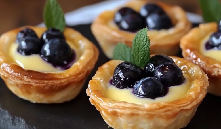 Mini Tarts with Custard Cream and Blueberries: A Sophisticated Treat ...
