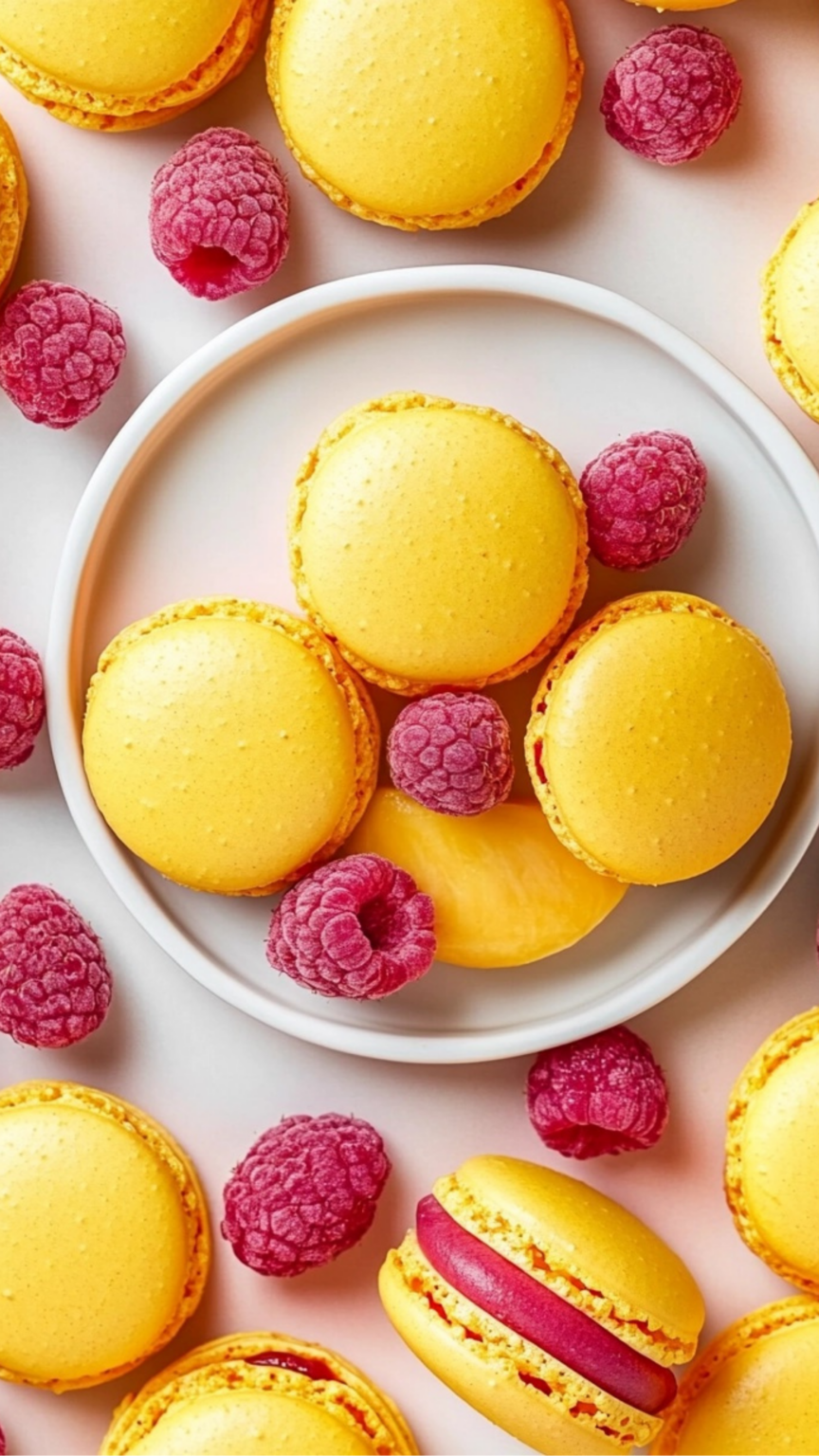 Mango Raspberry Macarons - Lidia Recipes