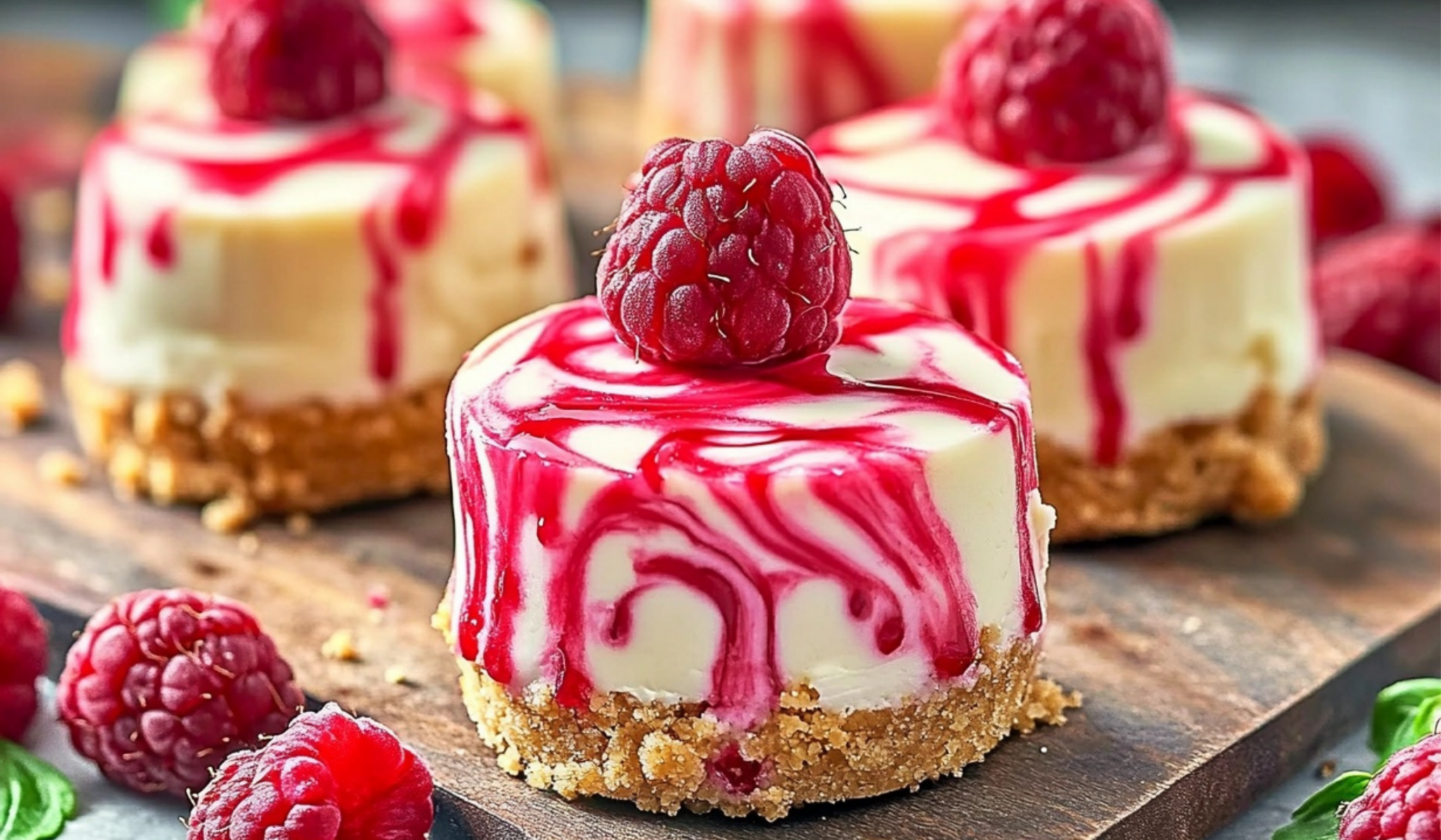 Mini Raspberry Cheesecake - Lidia Recipes
