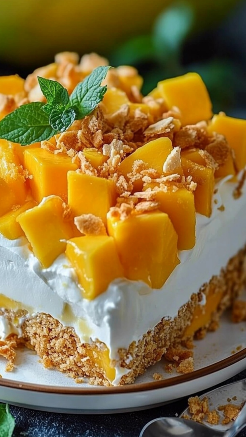 No Bake Mango Graham Cake - Lidia Recipes