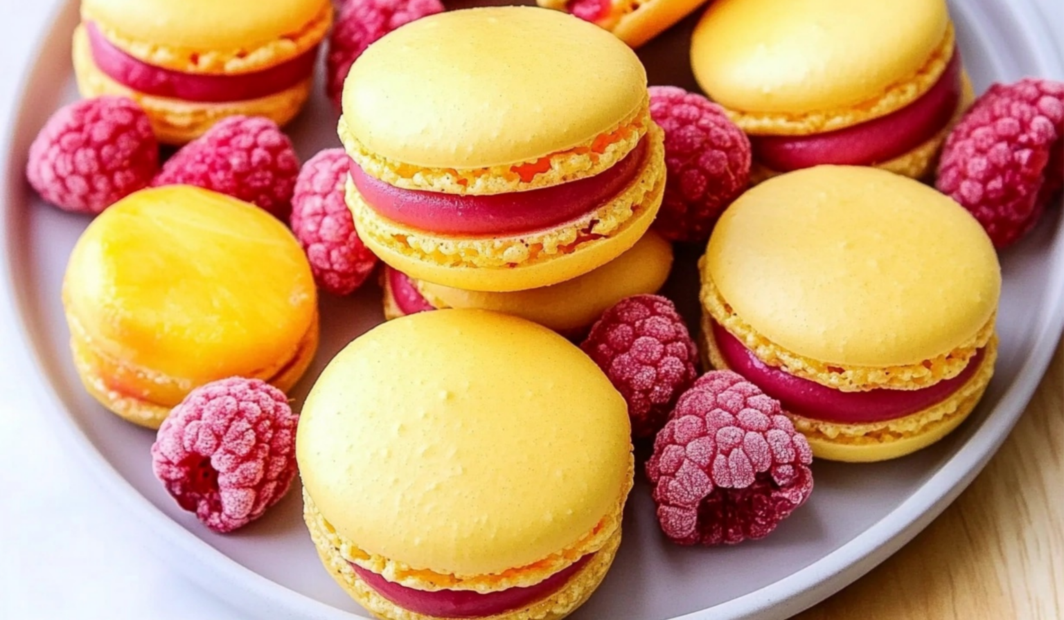 Mango Raspberry Macarons - Lidia Recipes