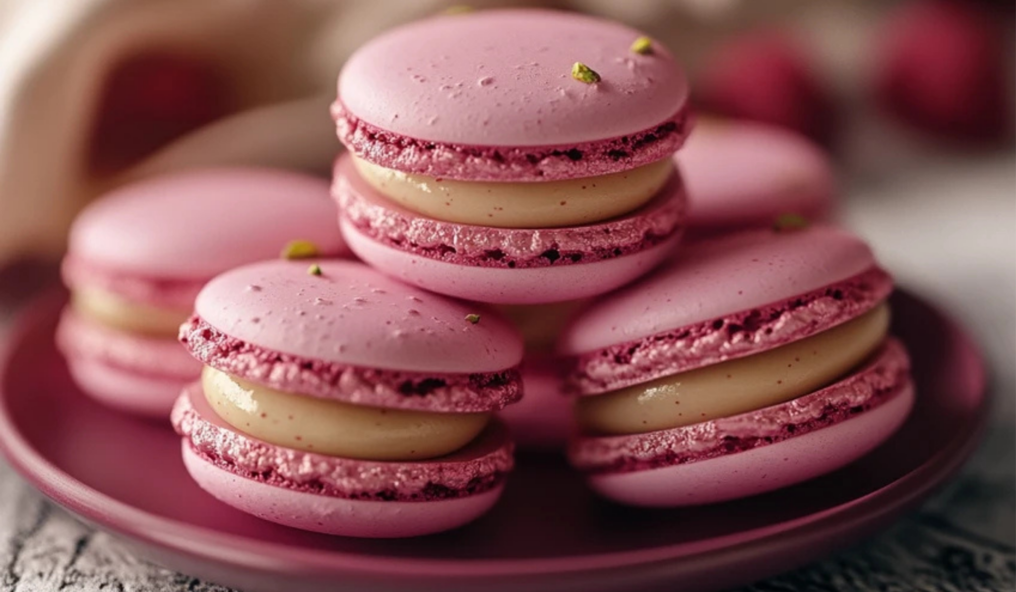 Luxurious Raspberry Pistachio Macarons: A Beginner’s Guide to French Elegance - Lidia Recipes