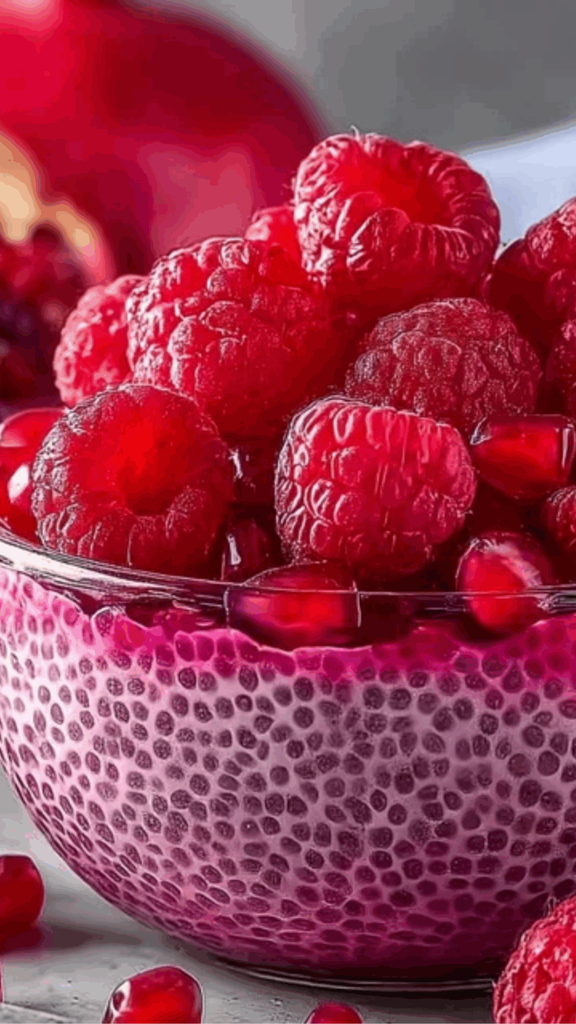 Pomegranate-Raspberry Chia Delight: A Refreshing No-Bake Superfood ...