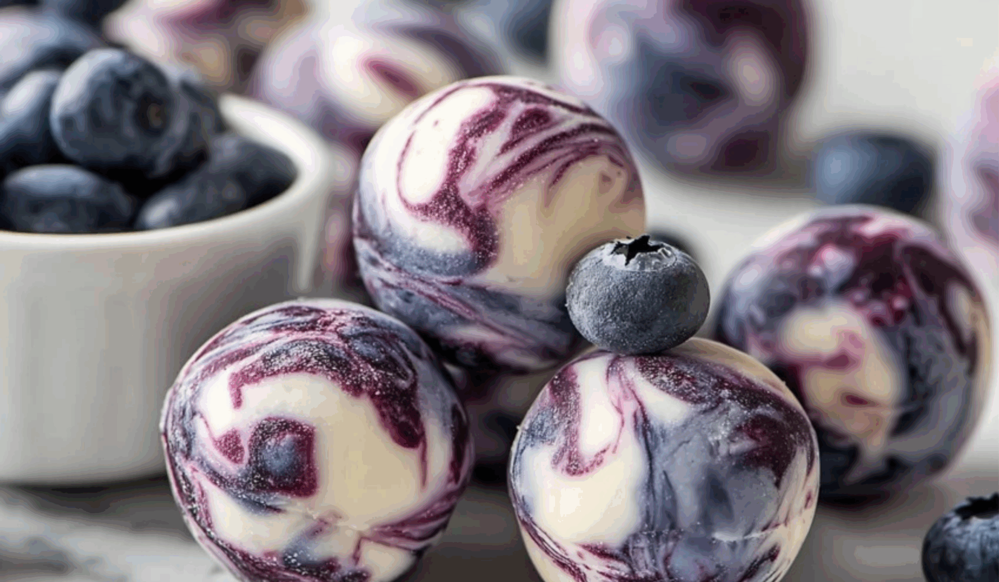 Blueberry Swirl Yogurt Bites: A No-Bake Treat That’s Perfectly Cool and ...