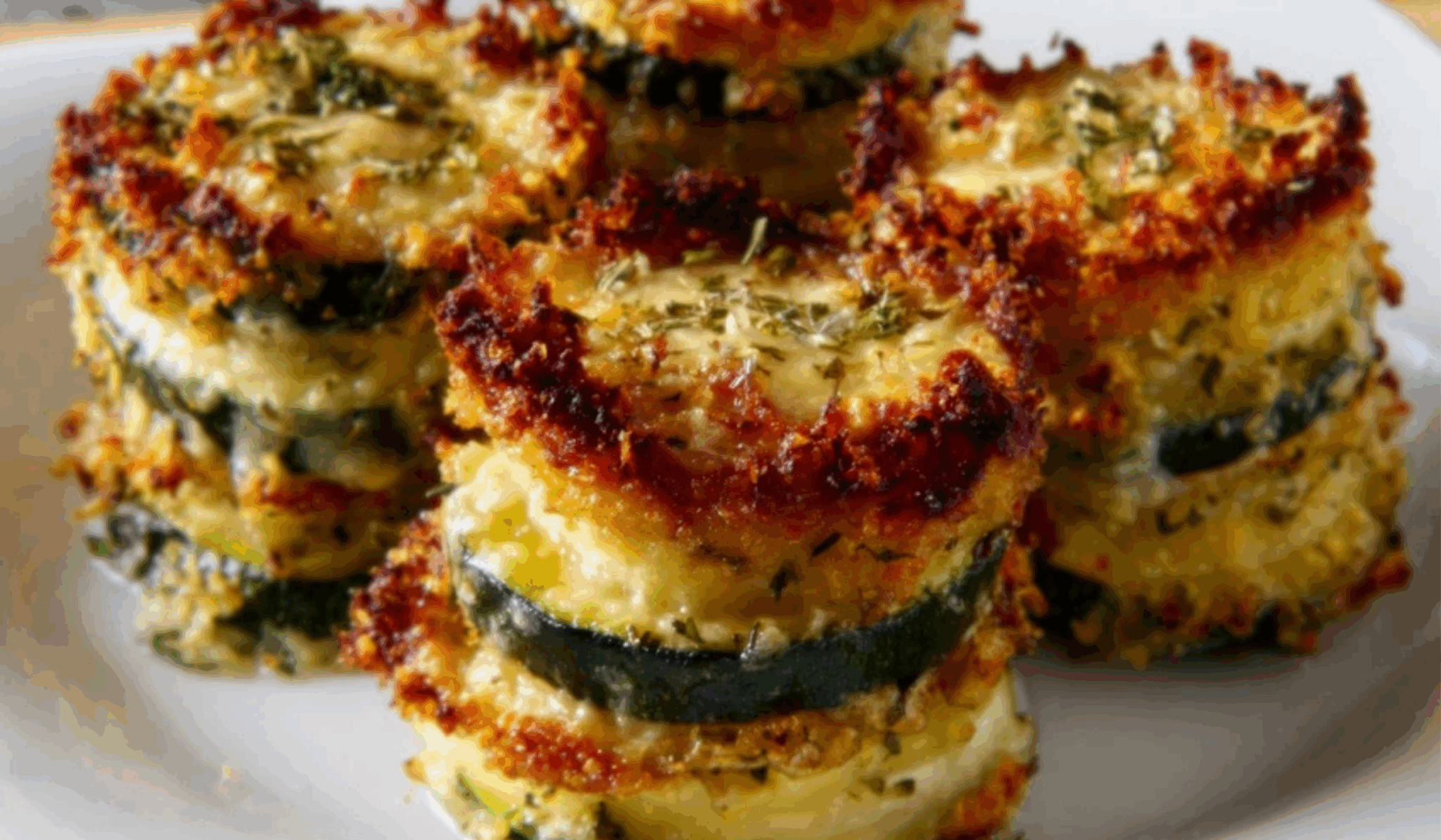 Crispy Zucchini Stacks with Cheese and Optional Chicken or Beef - Lidia ...